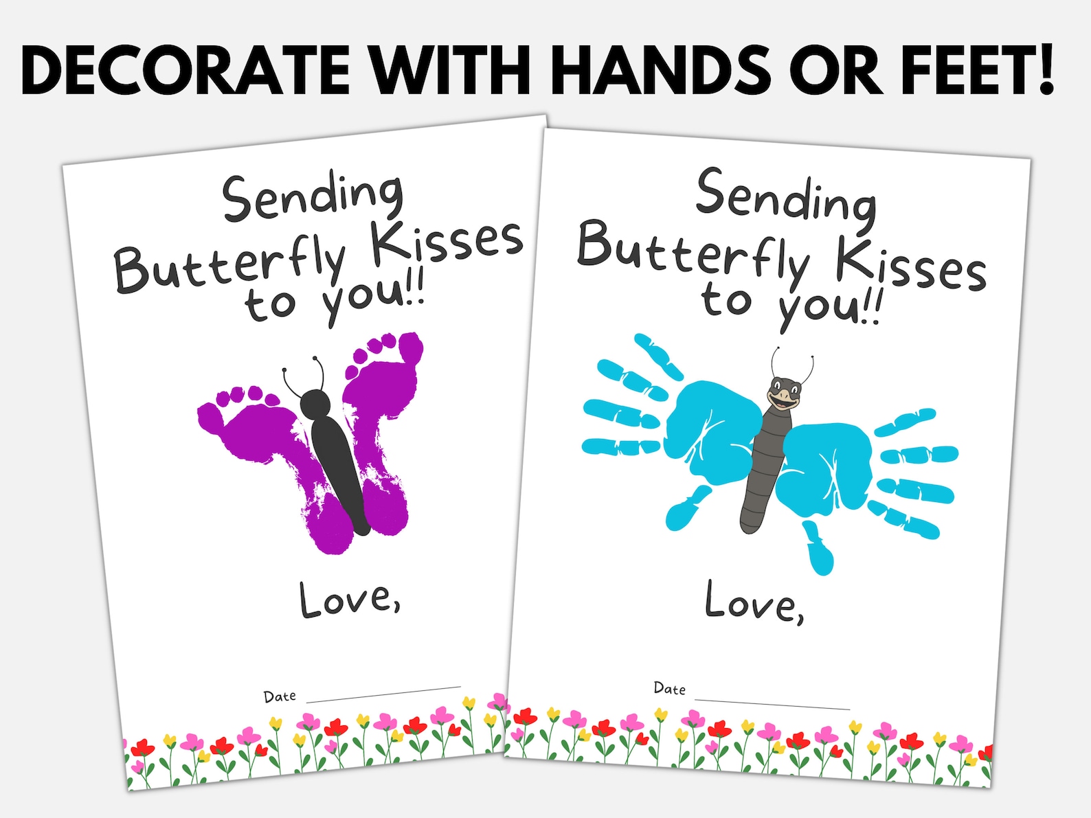 Butterfly Handprint Printable Art, Mother's Day Gift Idea, Handprint ...
