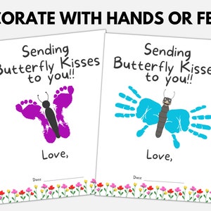Butterfly Handprint Printable Art, Mother's Day Gift Idea, Handprint ...
