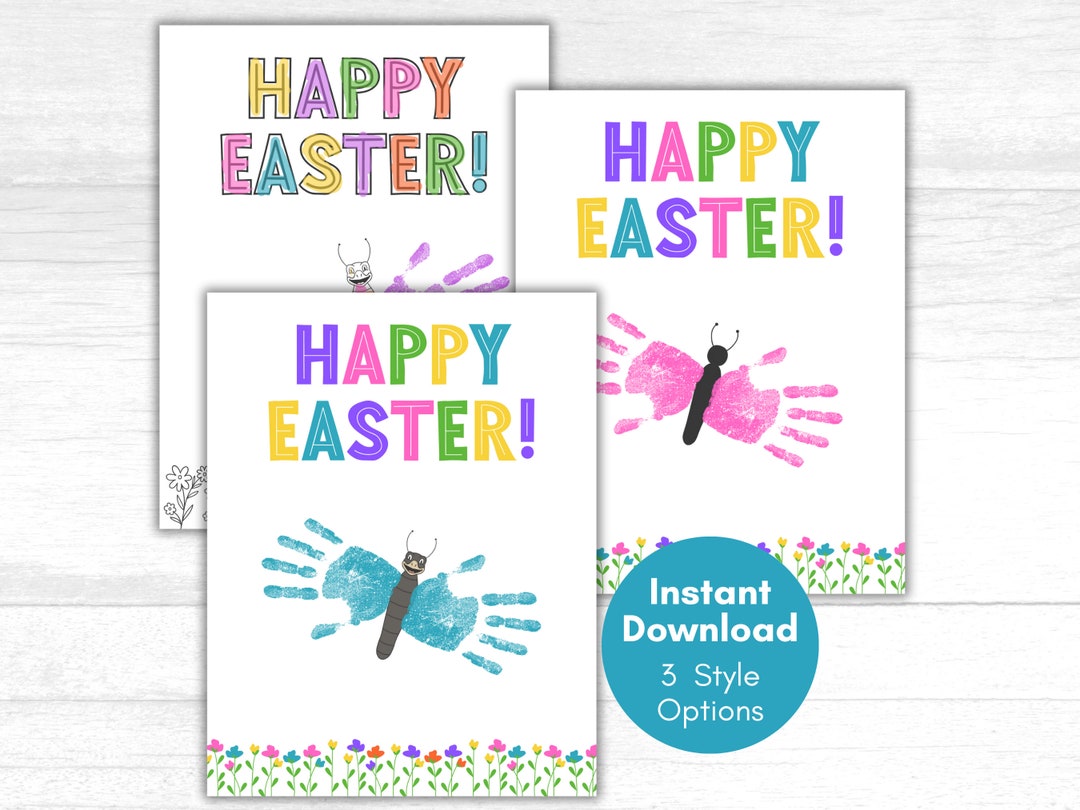 Easter Handprint Art, Easter Handprint Craft, Butterfly Handprint ...