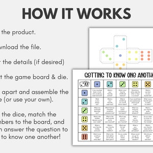 Dicebreaker Game, Roll and Tell Game, Icebreaker Questions, Back to ...