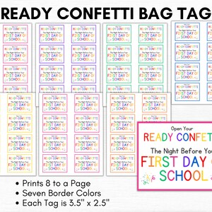 Ready Confetti Poem, Ready Confetti for Teachers, Back to School, First ...