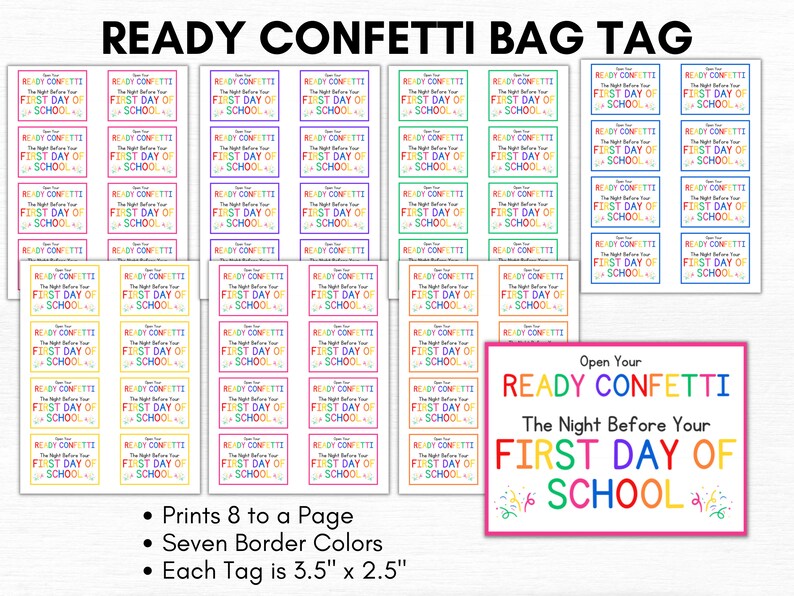 Ready Confetti Poem, Ready Confetti for Teachers, Back to School, First ...
