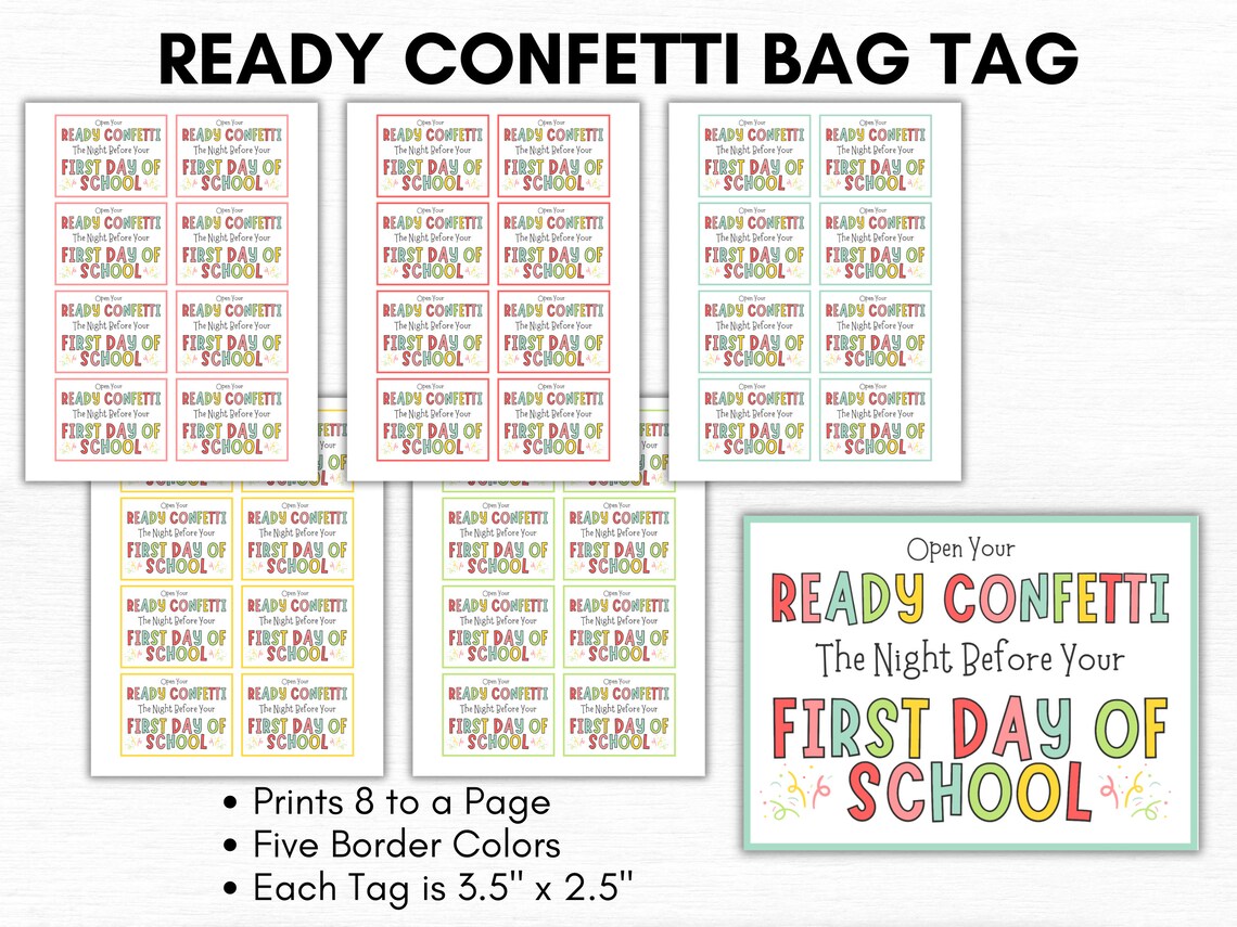 Ready Confetti Poem, Ready Confetti for Teachers, Back to School, First ...