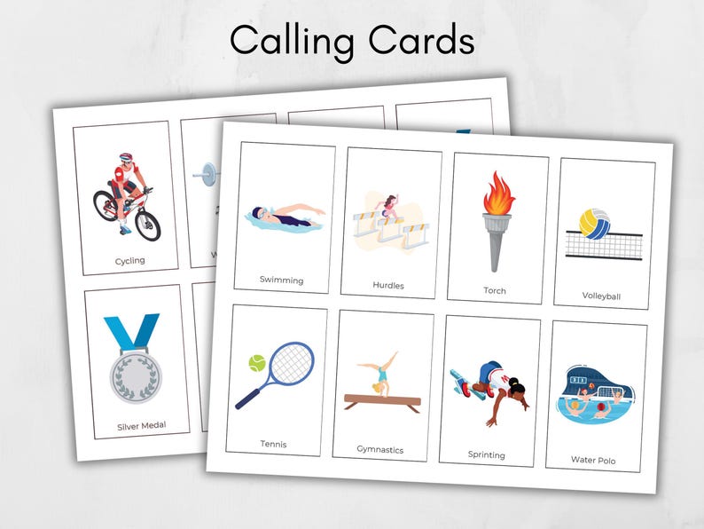 Summer Games Bingo, Sports Bingo Game, Summer Bingo, July Sports ...