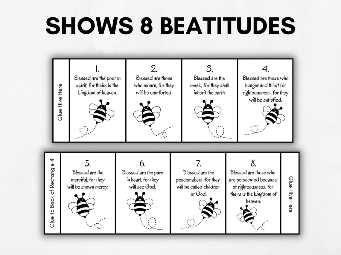 Beatitudes Craft for Kids, Beatitudes Bible Activity, Sunday School ...