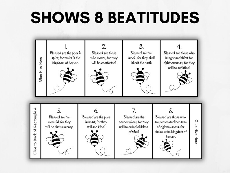 Beatitudes Craft for Kids, Beatitudes Bible Activity, Sunday School ...