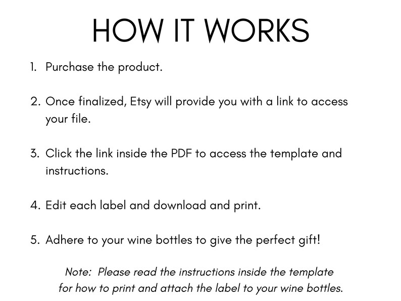 Custom Wine Label, Printable Wine Label, Personalized Wine Bottle Label ...
