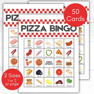 Pizza Bingo, Pizza Party Bingo, Pizza Party Game, Printable Bingo Game ...