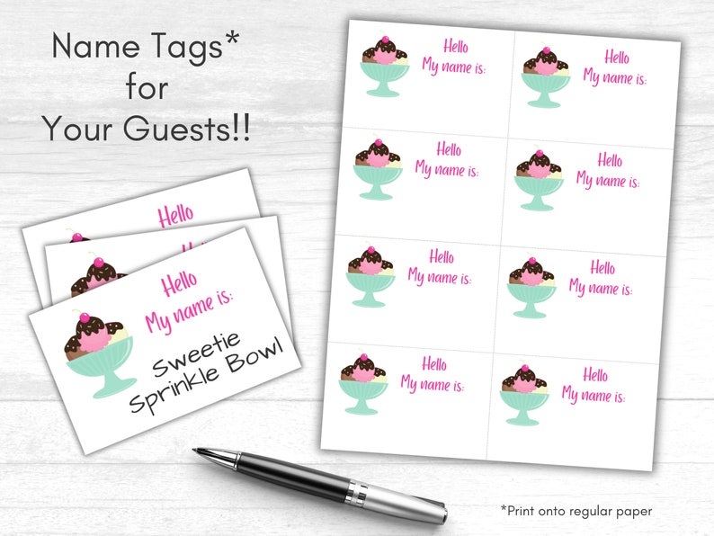 What's Your Ice Cream Name Game, Ice Cream Party Game, Ice Cream ...