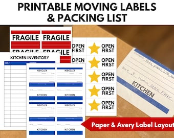 Custom Moving Labels, Military Moving Box Labels, Military PCS Labels ...