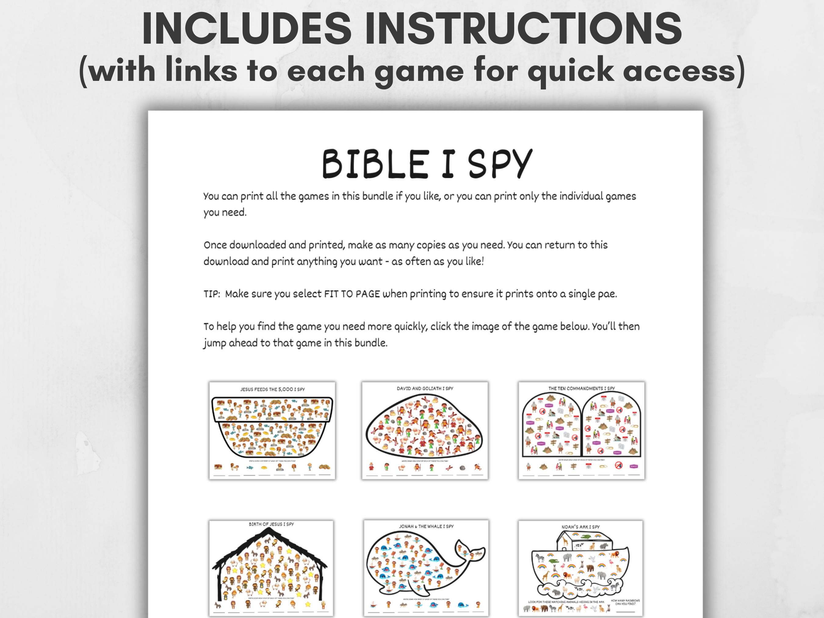 Bible I Spy Pages, I Spy Bible Activity, Bible Seek and Find, Bible ...