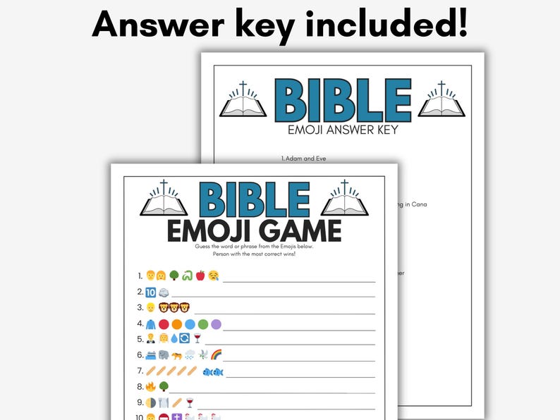 Bible Emoji Game, Bible Games for Kids, Teen Youth Group Games, Youth ...