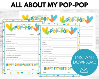 Printable All About My Grandpa Coloring Page Gifts From Kids - Etsy