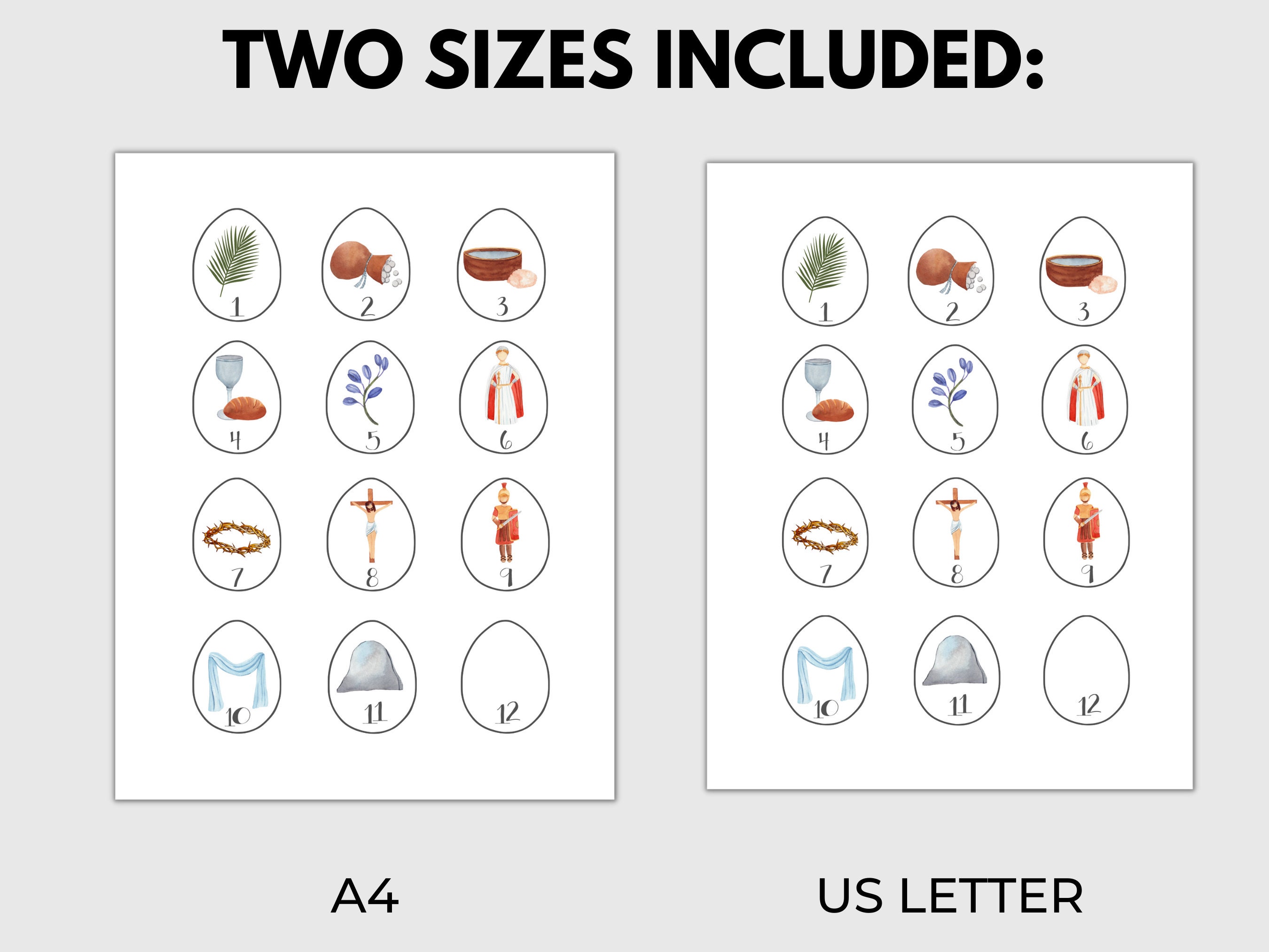 Resurrection Eggs Printable, Printable Easter Story Cards, Bible Verse ...