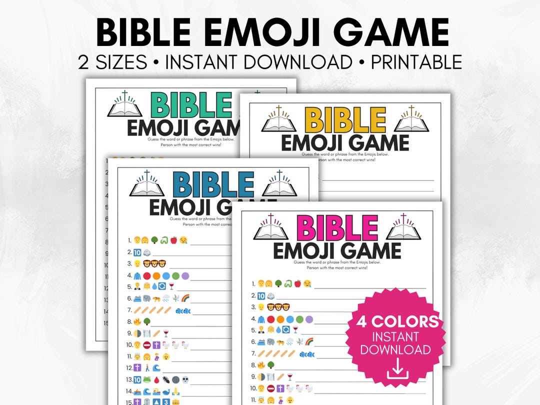 Bible Emoji Game, Bible Games for Kids, Teen Youth Group Games, Youth ...