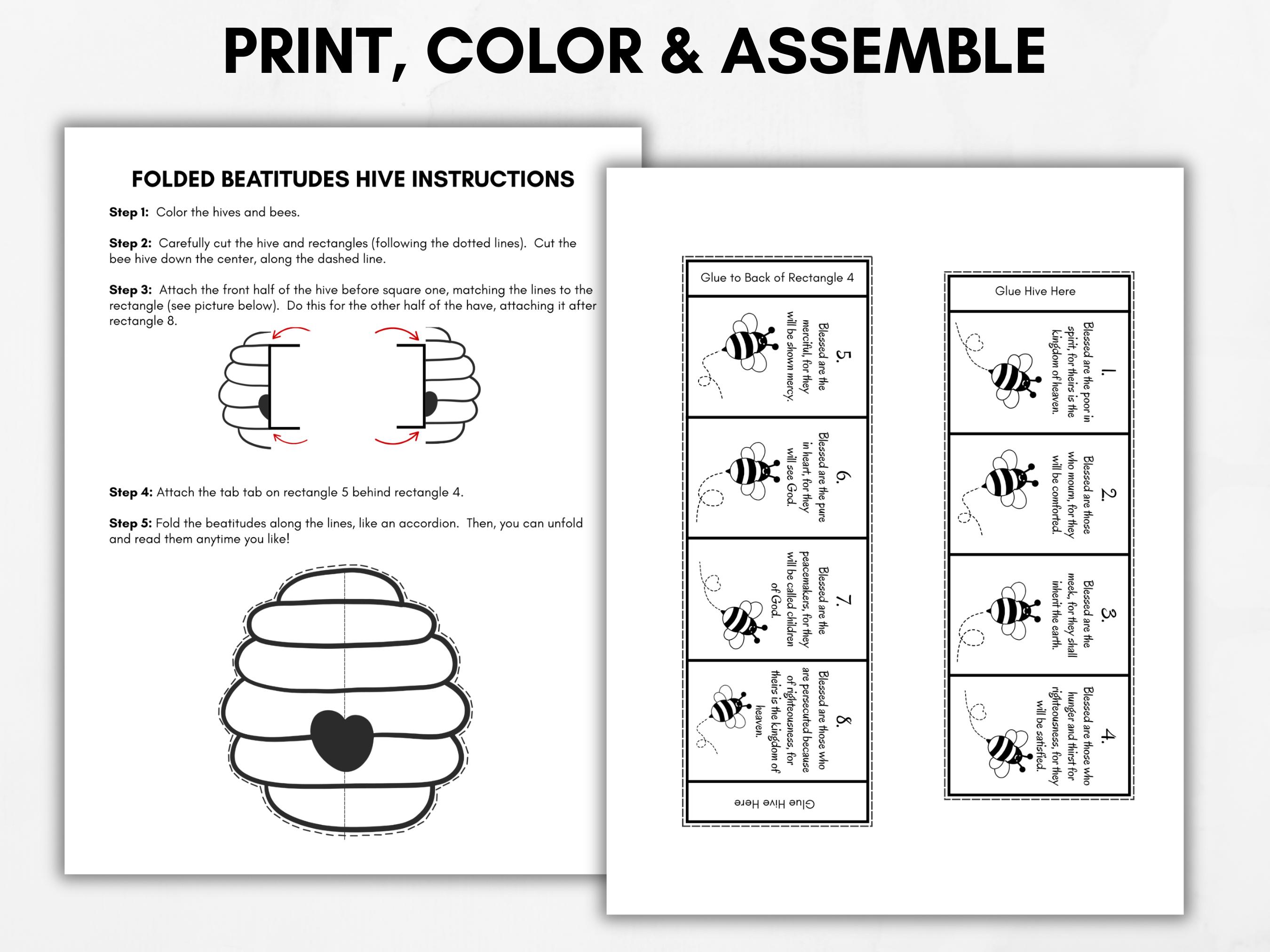 Beatitudes Craft for Kids, Beatitudes Bible Activity, Sunday School ...