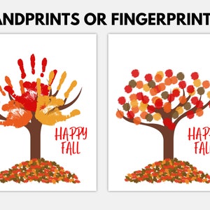 Fall Handprint Craft, Tree Handprint Craft, Fall Handprints, Handprint ...