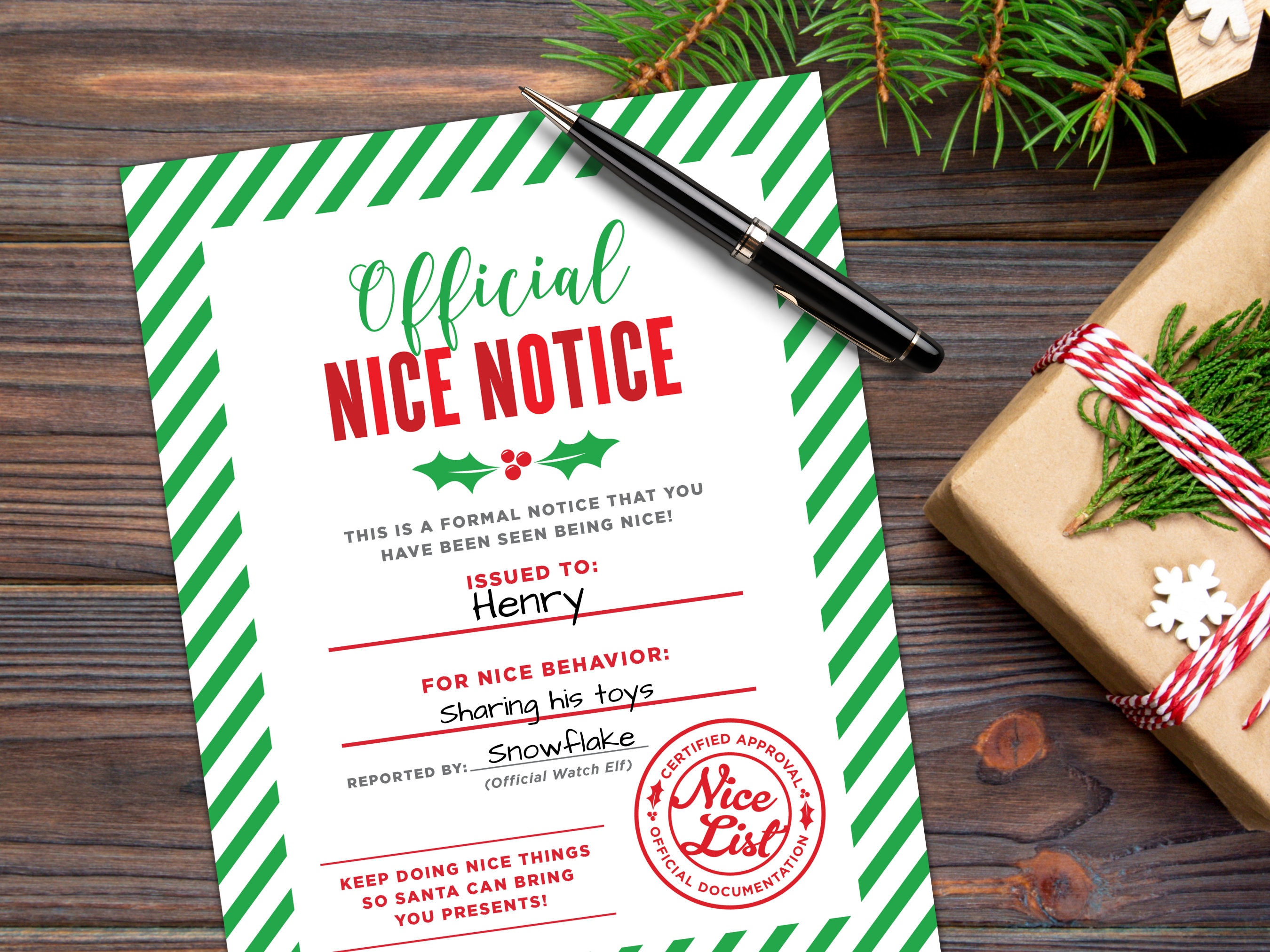 Printable Nice and Naughty Elf Letters, Naughty Nice Certificates, Elf ...