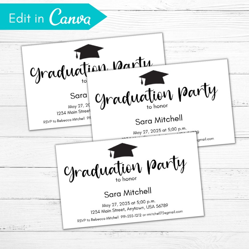 Printable Graduation Insert Card Graduation Party Insert - Etsy
