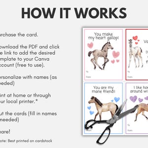 Horse Valentine Cards, Horse Valentines for Kids, Pony Valentines ...