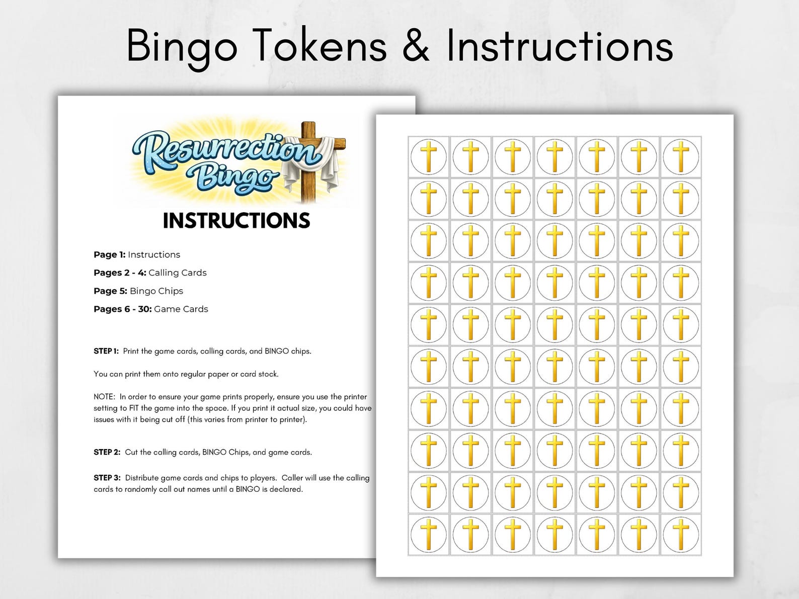 Resurrection Bingo Game, Bible Bingo, Easter Bingo, Holy Week Bingo ...