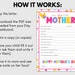 All About My Mother Printable, Mother's Day Gift, All About Mom ...