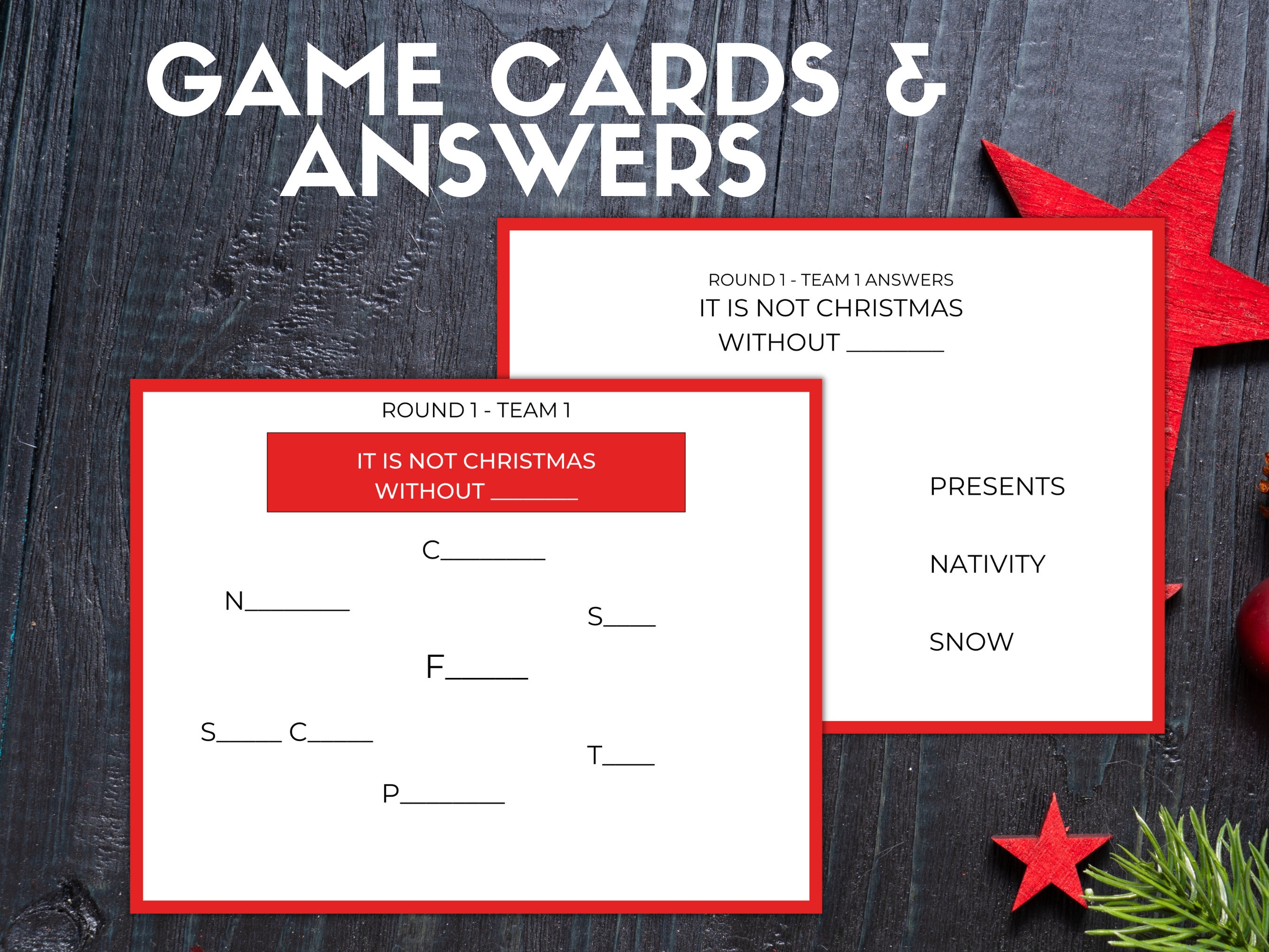 Christmas USA Says Printable Game, Fun Party Game, Christmas Family ...