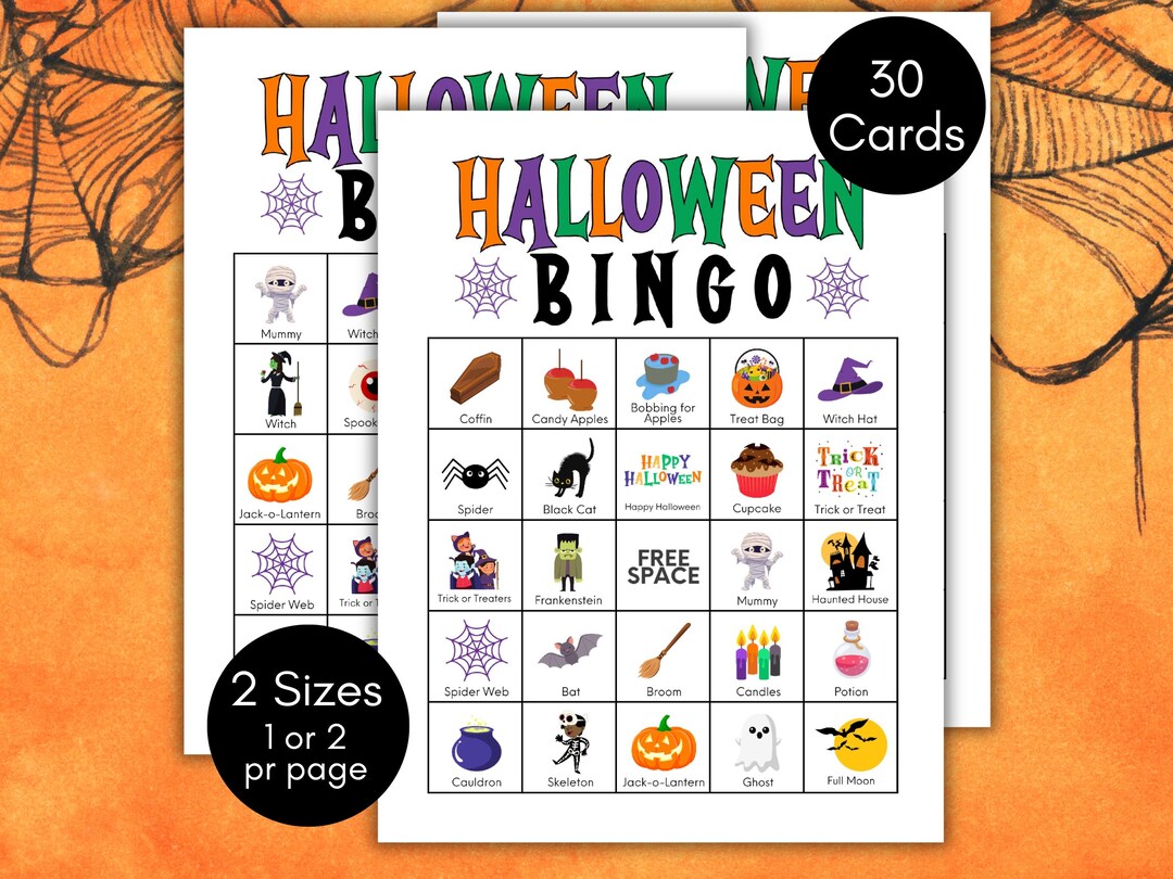 Halloween Bingo, Halloween Bingo Cards, Halloween Activity, Halloween ...