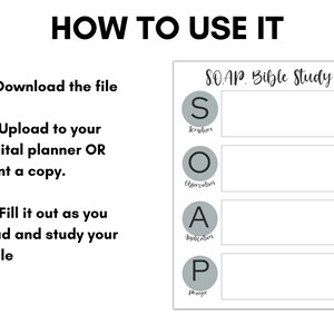 SOAP Bible Study Printable Template, Printable Bible Study Guide, Bible ...