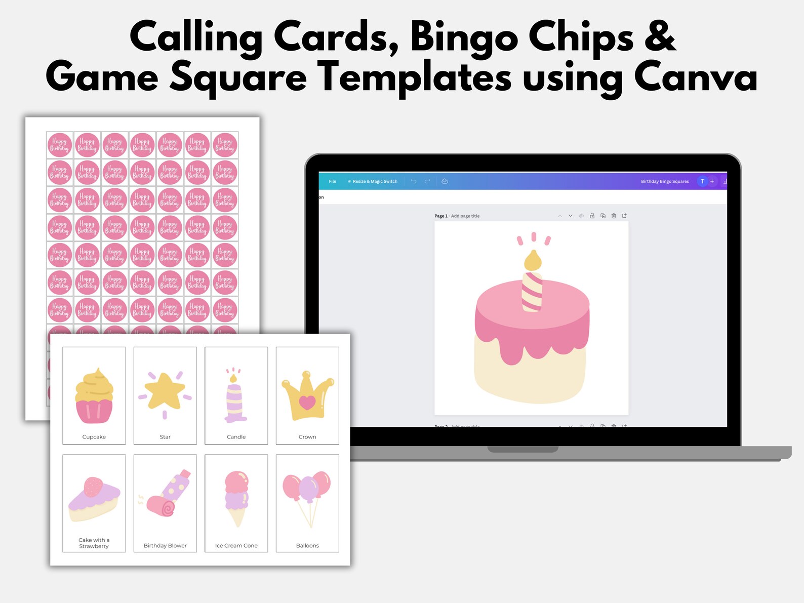 Bingo Card Generator, Editable Bingo Card, DIY Fillable Gae Cards ...