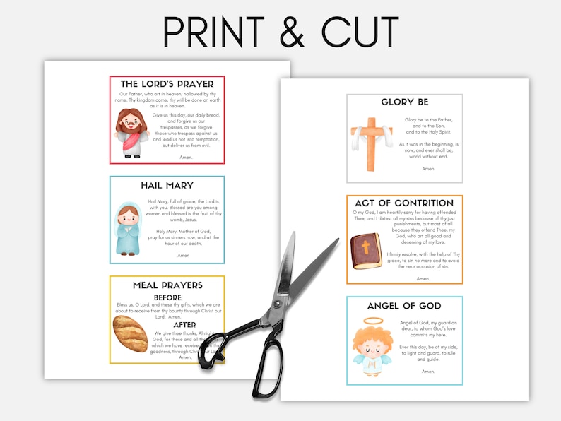 Catholic Prayer Cards for Kids Children's Prayer Cards - Etsy Australia