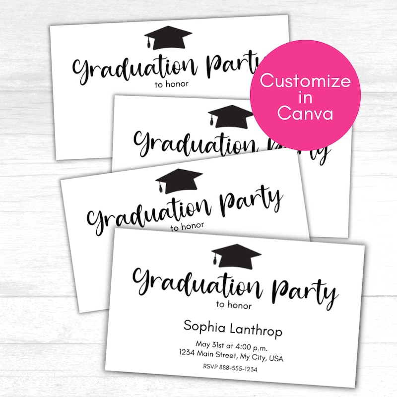 Graduation Party Inserts - Etsy