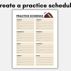 Editable Football Game Schedule Template, Football Schedule Template ...