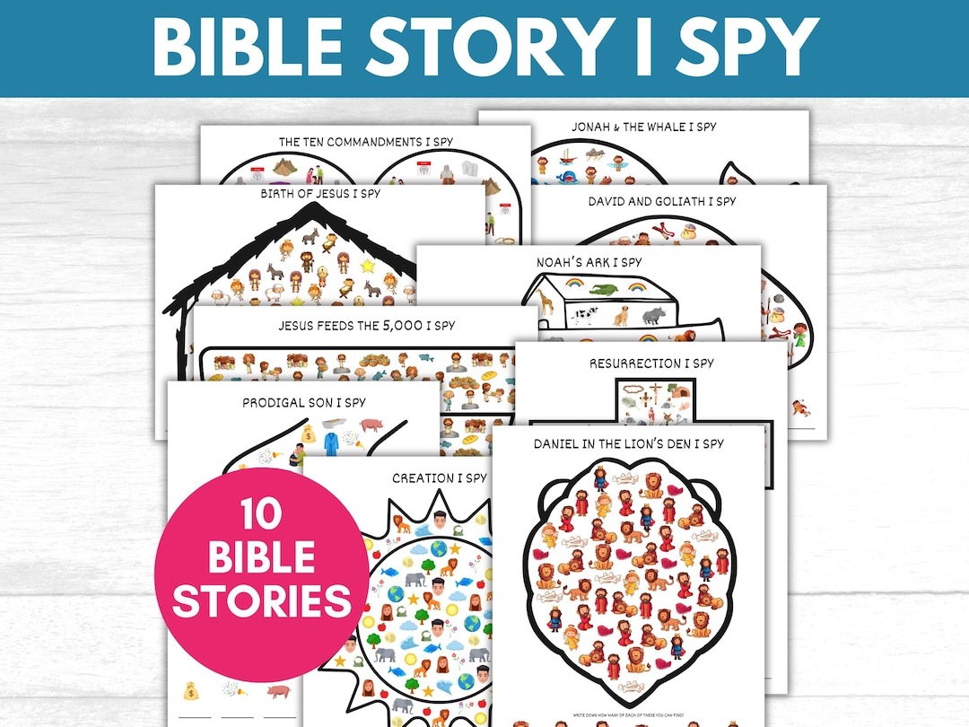 Bible I Spy Pages, I Spy Bible Activity, Bible Seek and Find, Bible ...
