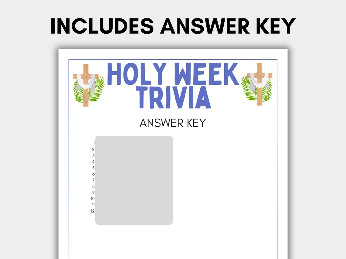 Holy Week Trivia, Resurrection Trivia Questions, Easter Story Trivia ...