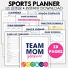 Printable Softball Planner, Fillable PDF, Sports Organizer (digital ...