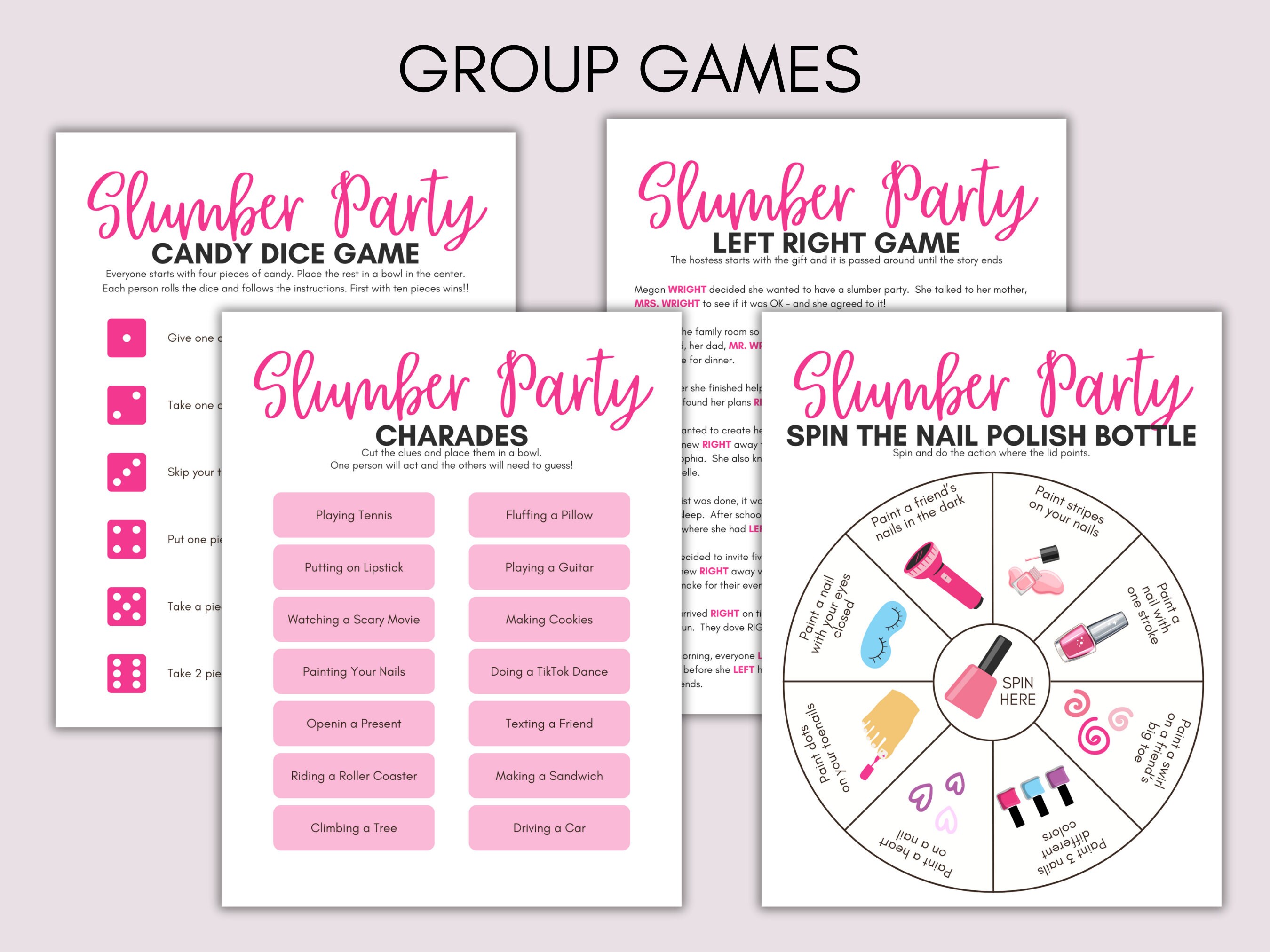 Slumber Party Games, Sleepover Games, Pajama Party, Tween Party Games ...