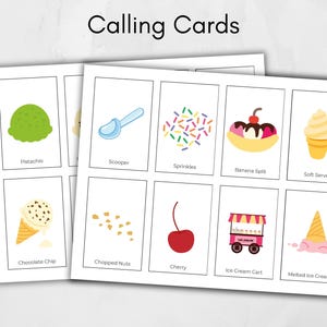 Ice Cream Bingo, Ice Cream Shop Bingo, Printable Bingo Cards, Ice Cream ...