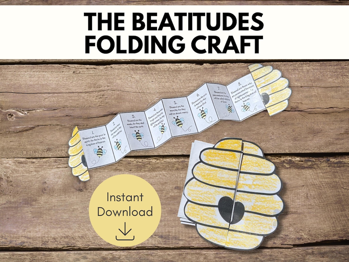 Beatitudes Craft for Kids, Beatitudes Bible Activity, Sunday School ...