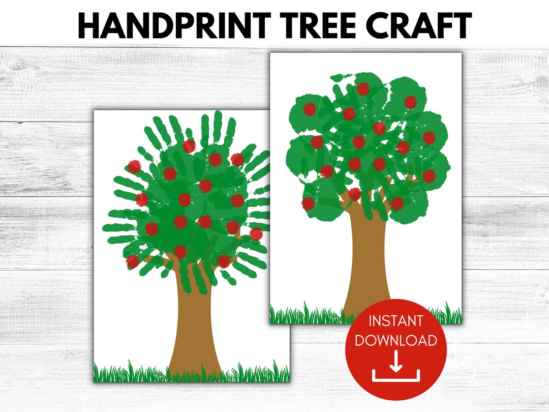 Tree Handprint Art Printable, Mother's Day Card, Toddler Handprint ...