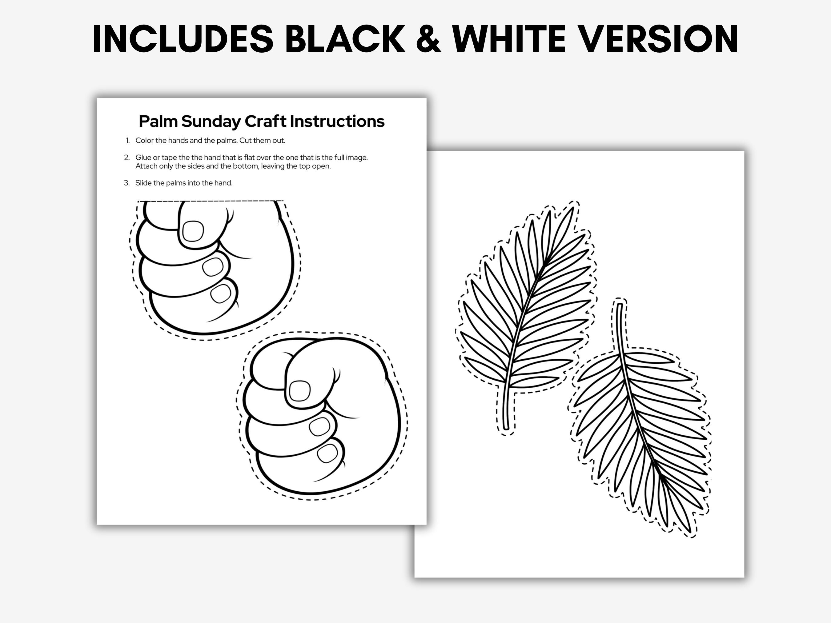 Palm Sunday Craft, Holy Week Crafts for Children, Bible Story Fun ...