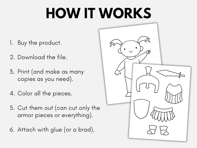 Armor of God Printable, Bible Lesson, Ephesians, Sword of the Spirit ...