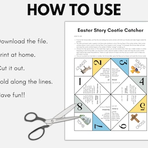 Easter Bible Story Cootie Catcher, Catholic Easter Story for Kids ...