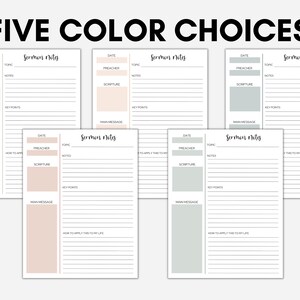 Sermon Notes Template, Printable Sermon Notes,digital Sermon Notes ...