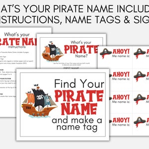 Pirate Party Games, Pirate Birthday Party Games, What's Your Pirate ...