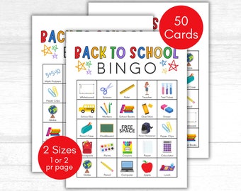 Back to School Bingo Card, Welcome Back Bingo, Back to School Activity ...