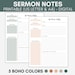 Sermon Notes Template, Printable Sermon Notes,digital Sermon Notes ...