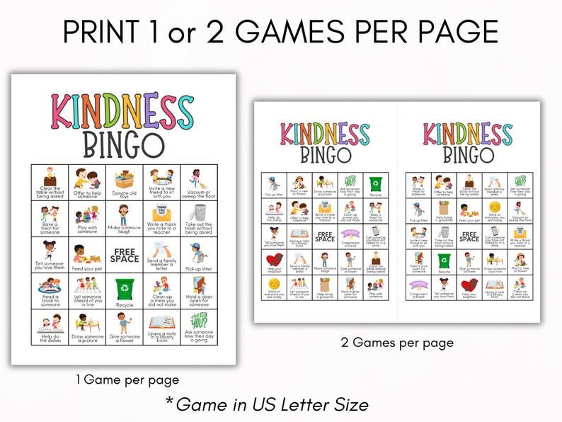 Kindness Bingo, Acts of Kindness Bingo, Gratitude Bingo, Kindness ...