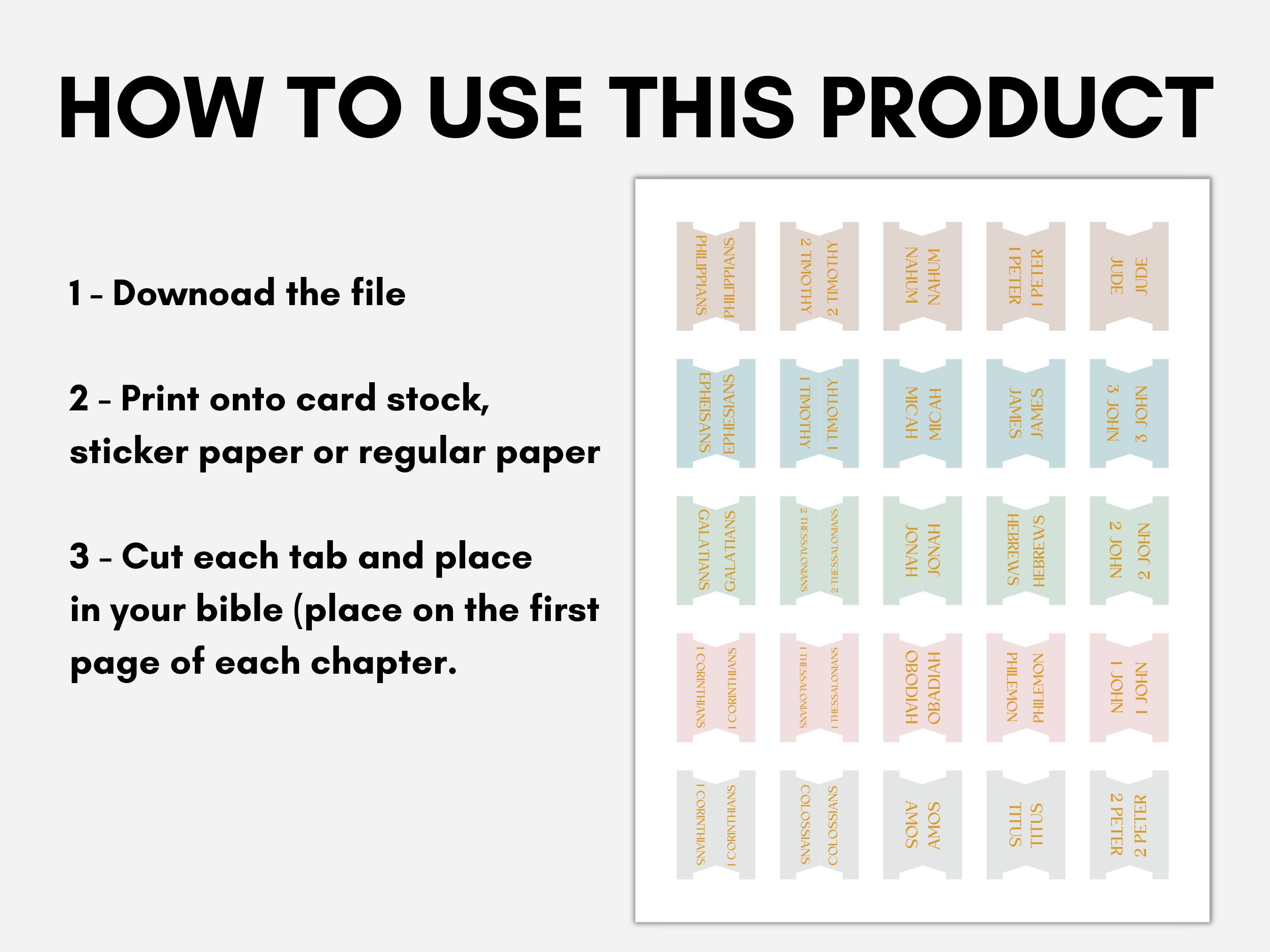 Printable Catholic Bible Tabs, Bible Tabs Printable, DIY Bible Tabs ...