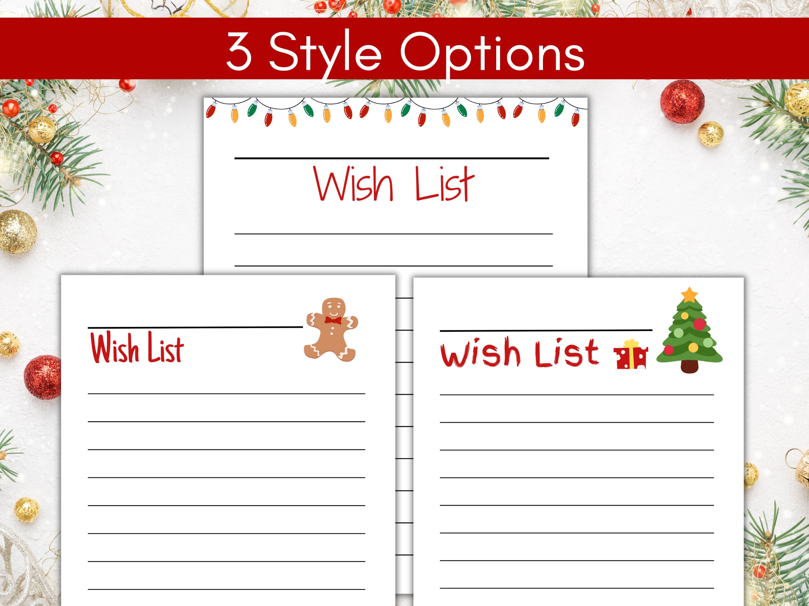 Printable Christmas Gift Wish List Template for Kids, My Wish List ...